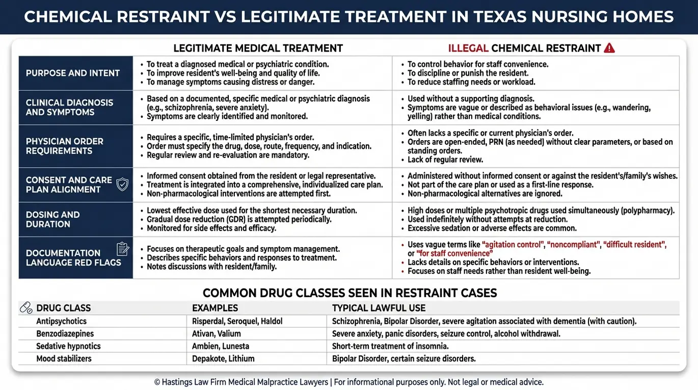 Texas Nursing Home Chemical Restraint Lawyer